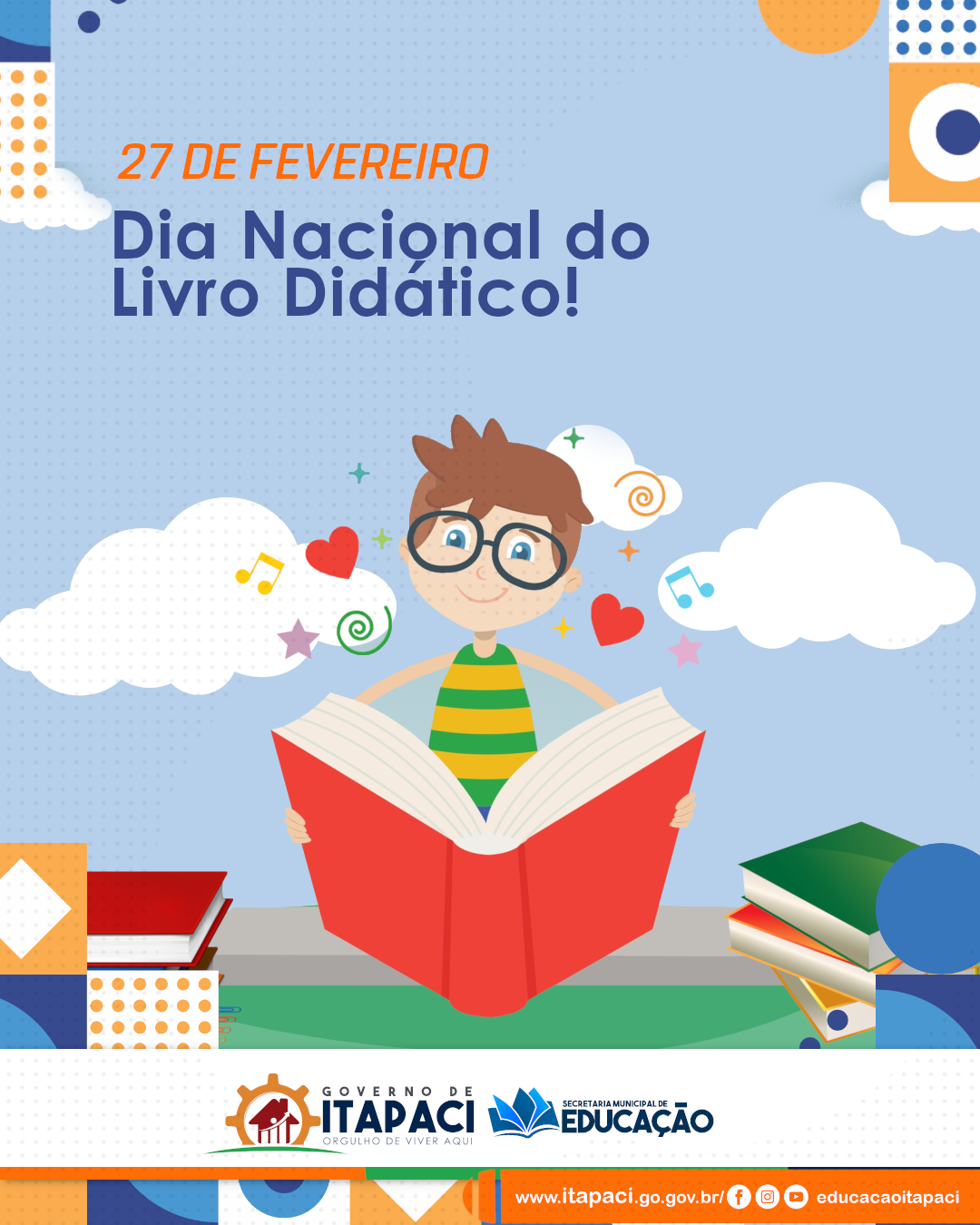 DIA NACIONAL DO LIVRO DIDÁTICO – 27 DE FEVEREIRO – Prefeitura de Itapaci